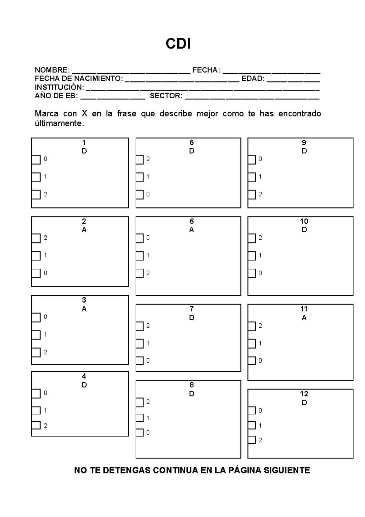 CDI formato calificacion - CDI NOMBRE: _____________________________ FECHA ...