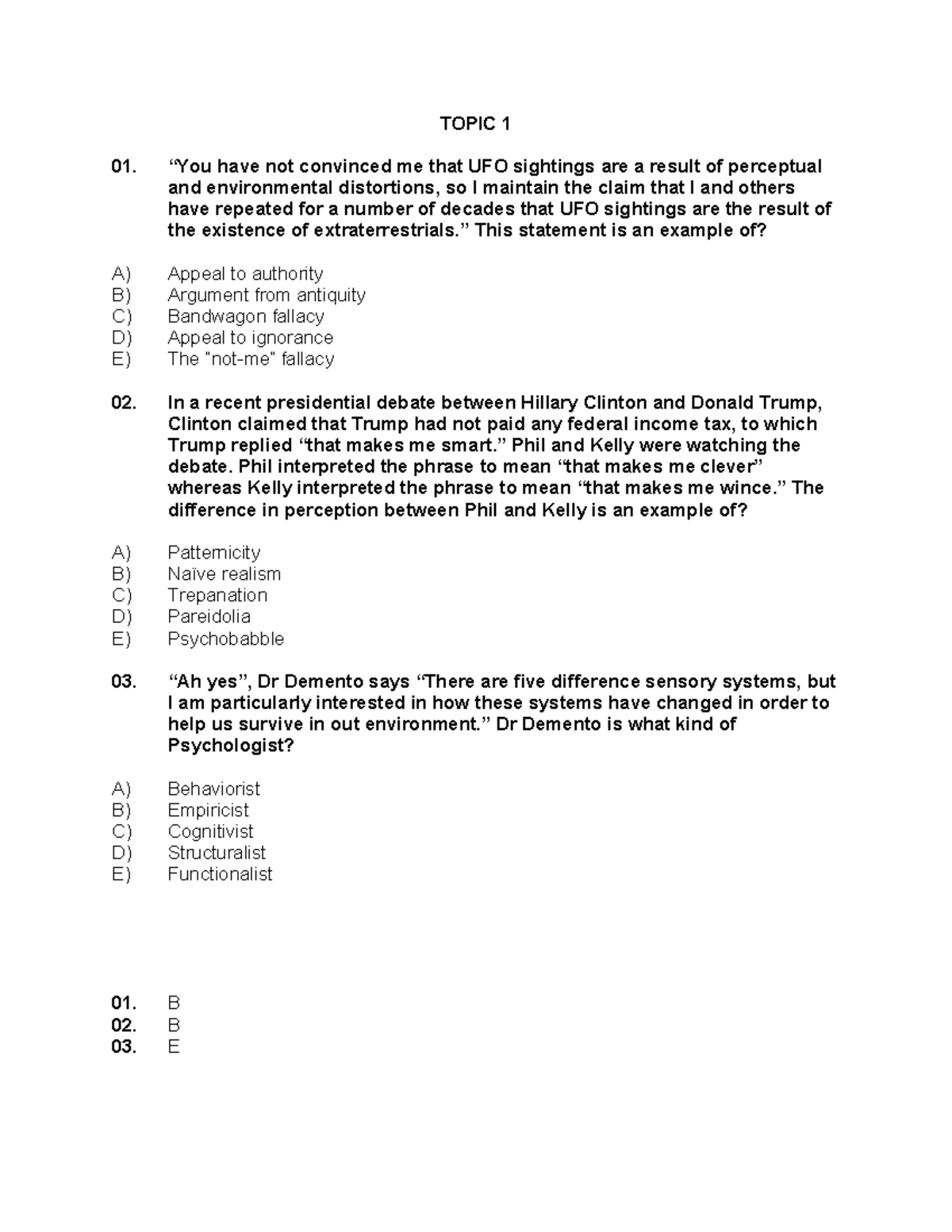Quiz 1 and 2 EGS - practice for midterm - TOPIC 1 “You have not ...