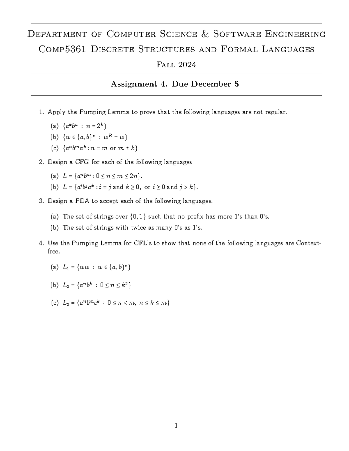 Comp 5361 Fall2024 Assignment 4 - Department of Computer Science ...