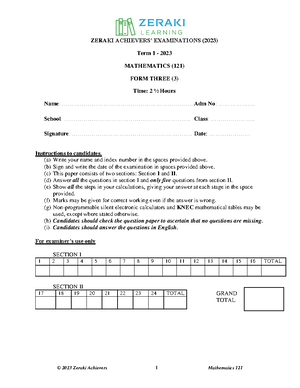 Business Studies - Business Studies Form 4 Paper 2 - Question Paper - 1 ...