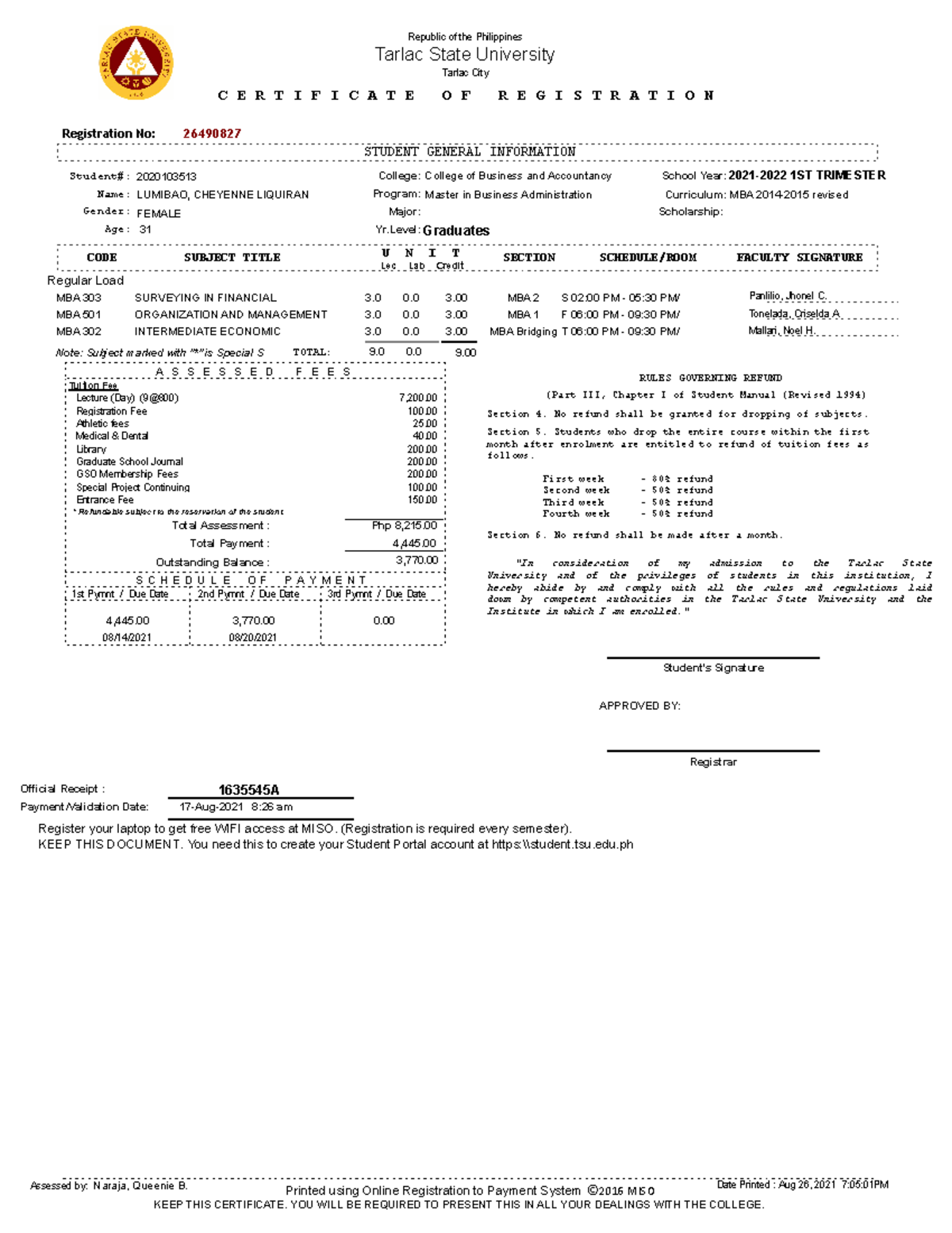COR 1st sem 2021 - Accountancy learning material - C E R T I F I C A T ...