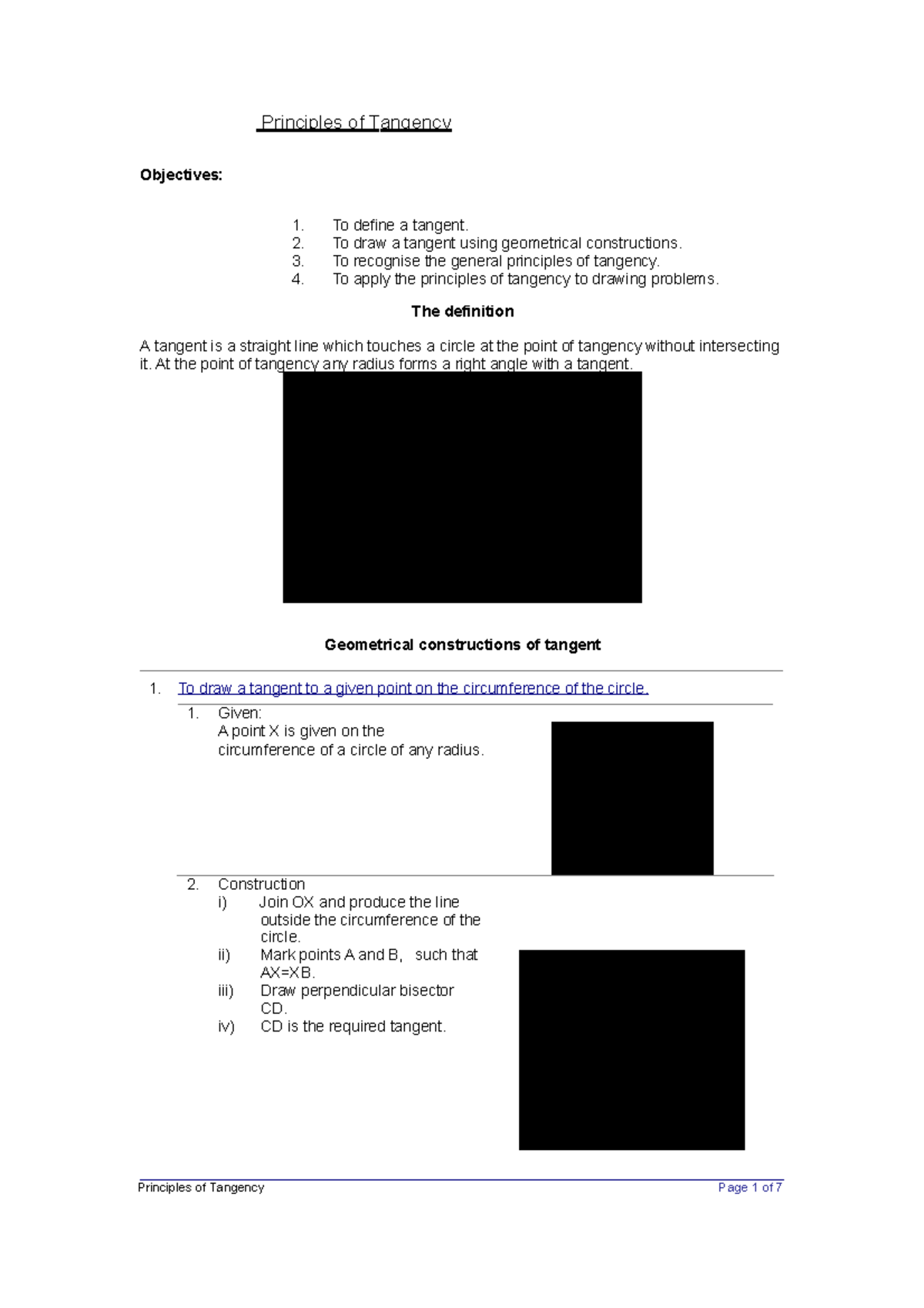 2- Principles of Tangency - Principles of Tangency Objectives: The ...