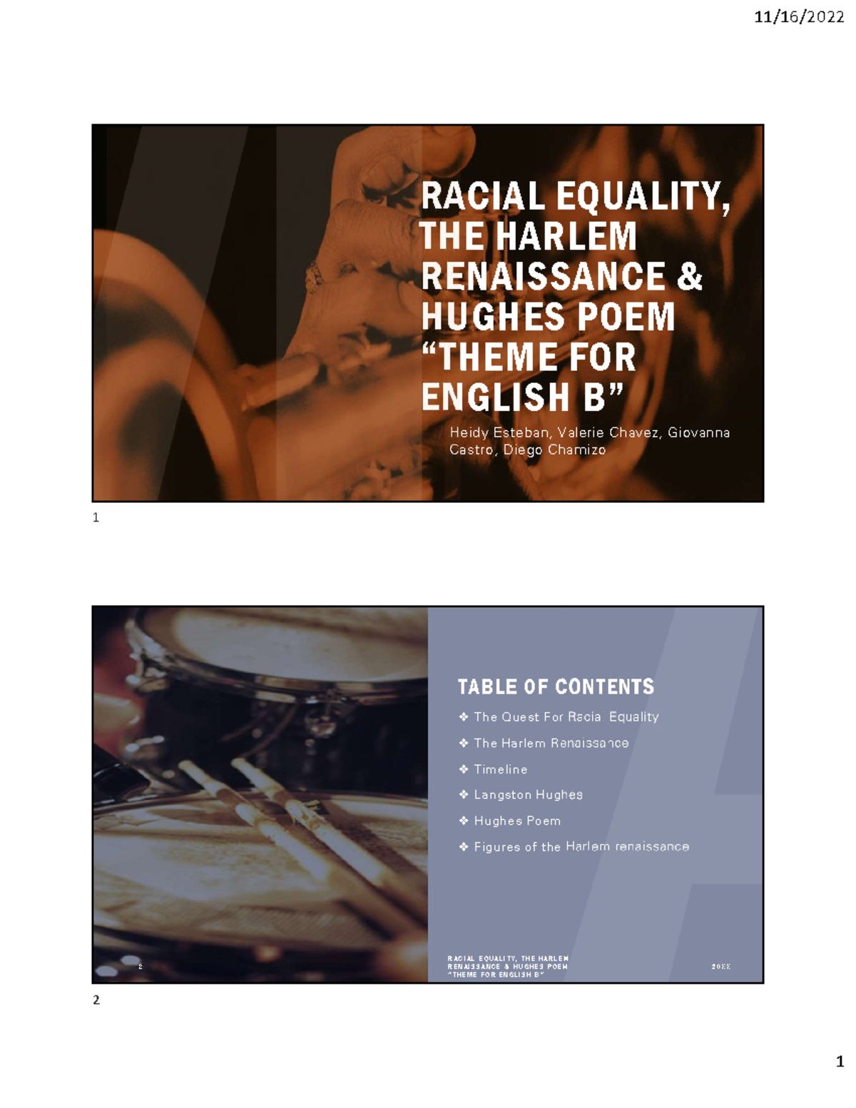 Harlem renassianance and racial equality - RACIAL EQUALITY, THE HARLEM ...