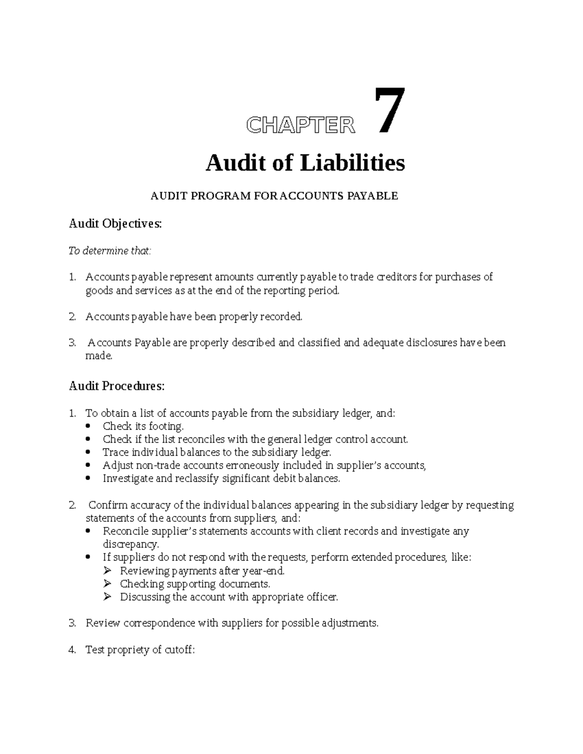 Chapter 7 Liabilities - THIS WILL SERVE AS A GUIDE TO THE BSA STUDENT ...