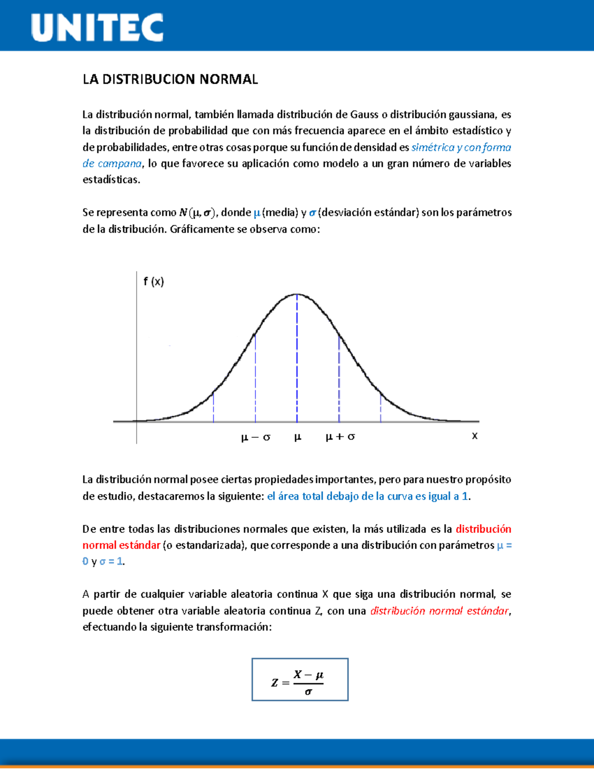 La distribución normal - LA DISTRIBUCION NORMAL La distribución normal ...