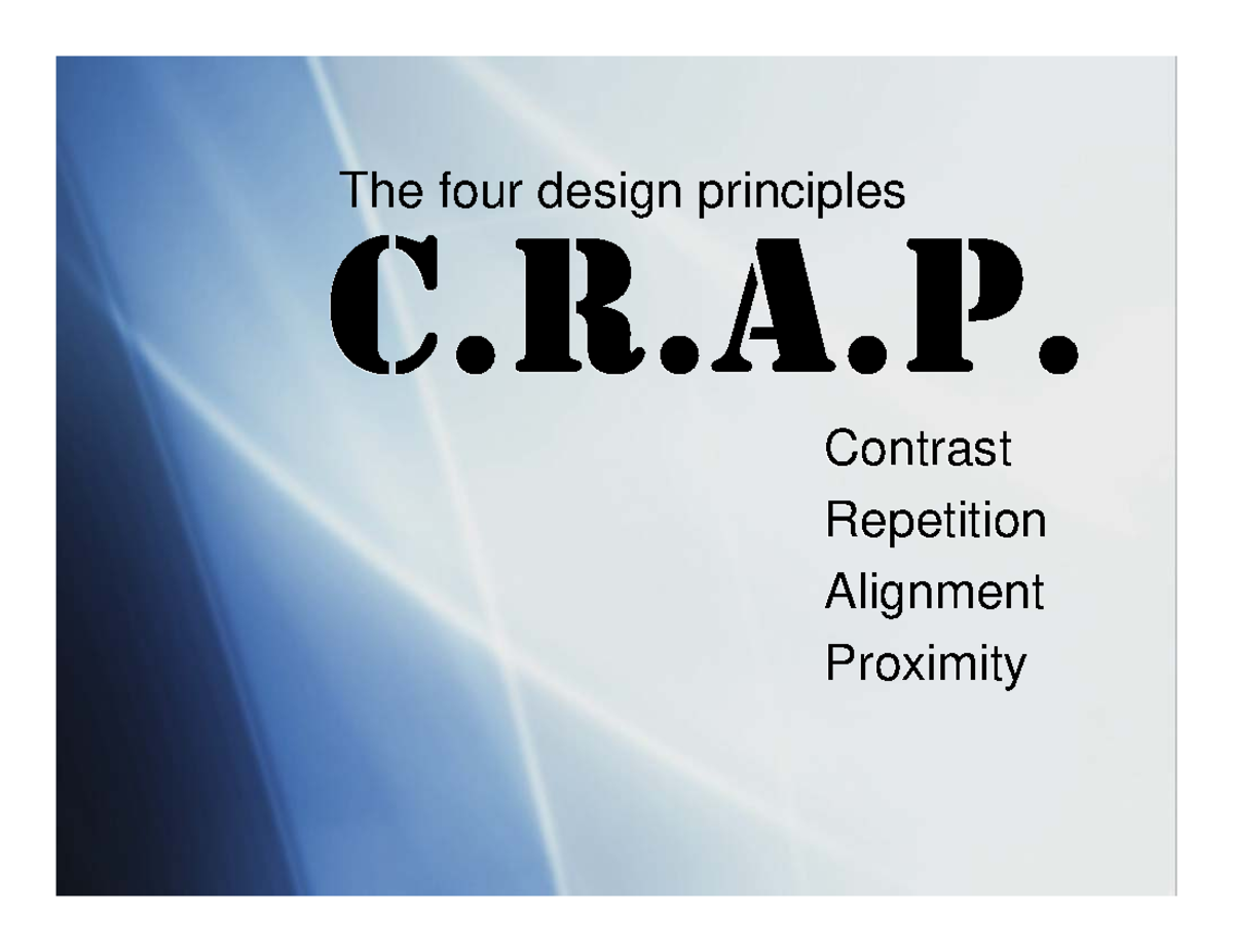 Ex04 CRAP Presentation - Contrast Repetition Alignment Proximity ...