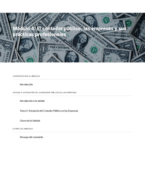 Modulo-1 - IN TR ODUCCIÓN AL MÓDULO UN IDAD 1: EJER CICIO PR OFESION AL CIER R E DEL MÓDULO ...