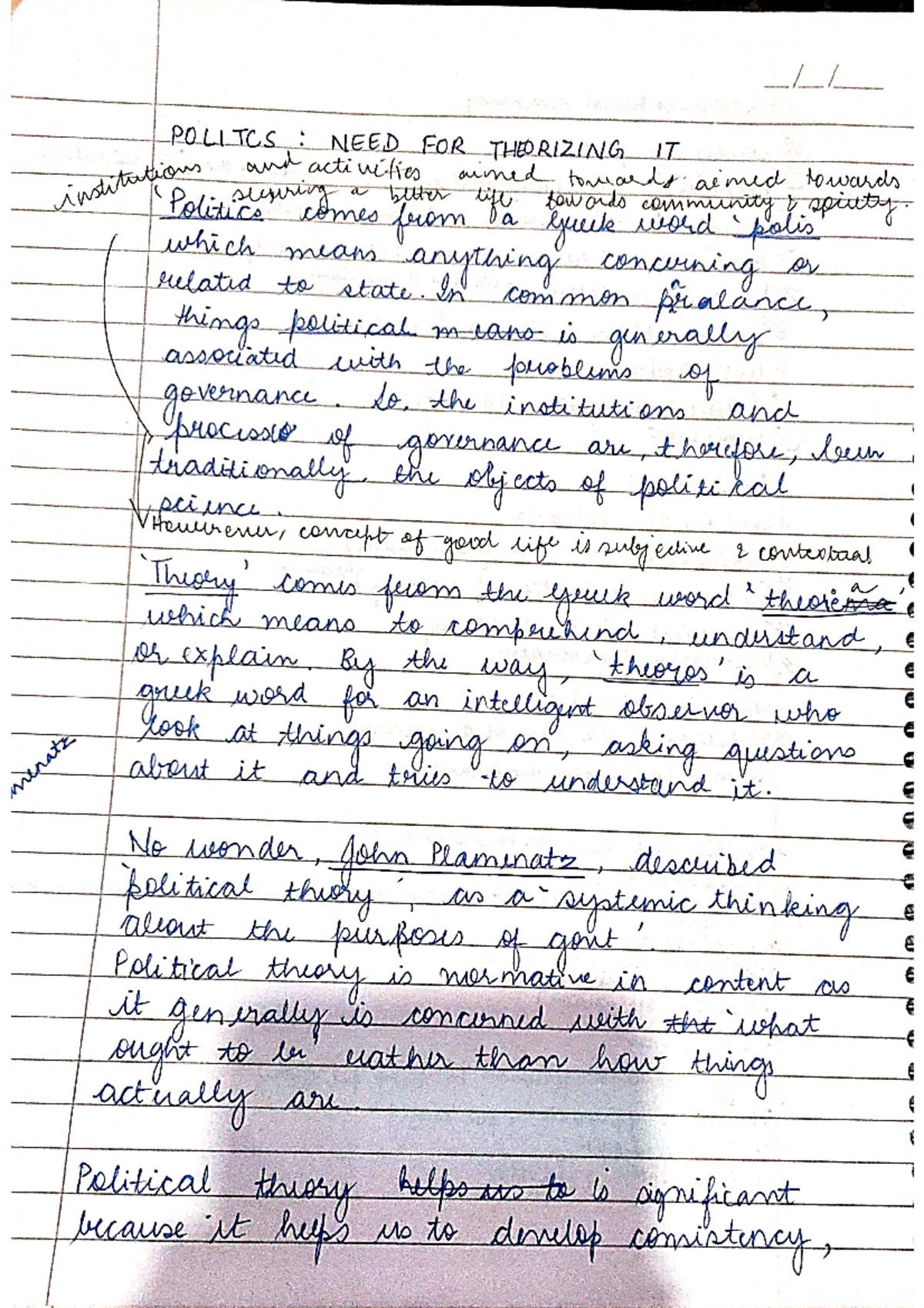 UPT Normative and Empirical Approach - political science hons - Studocu