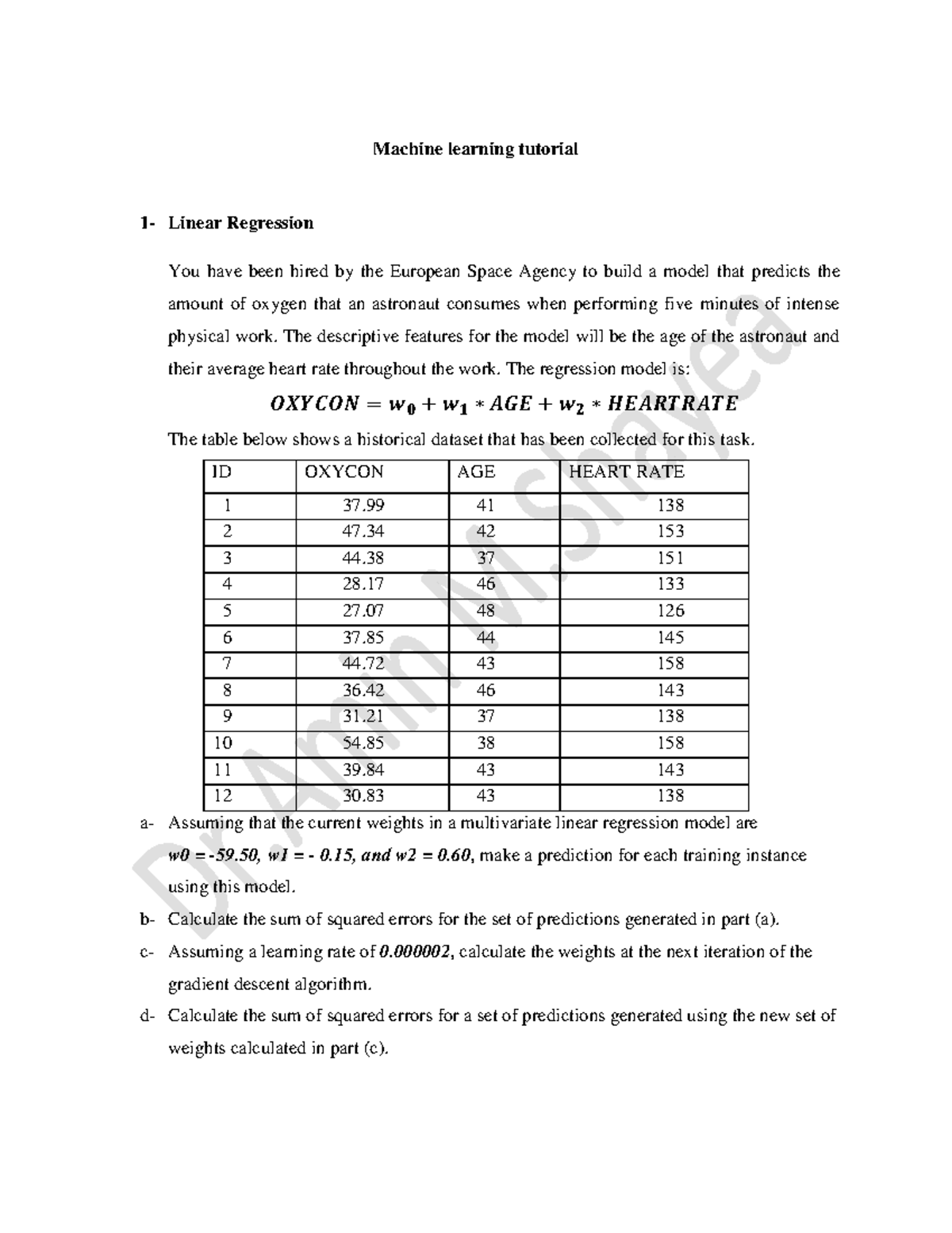 Tutorial on regression and logistic - Machine learning tutorial 1 ...