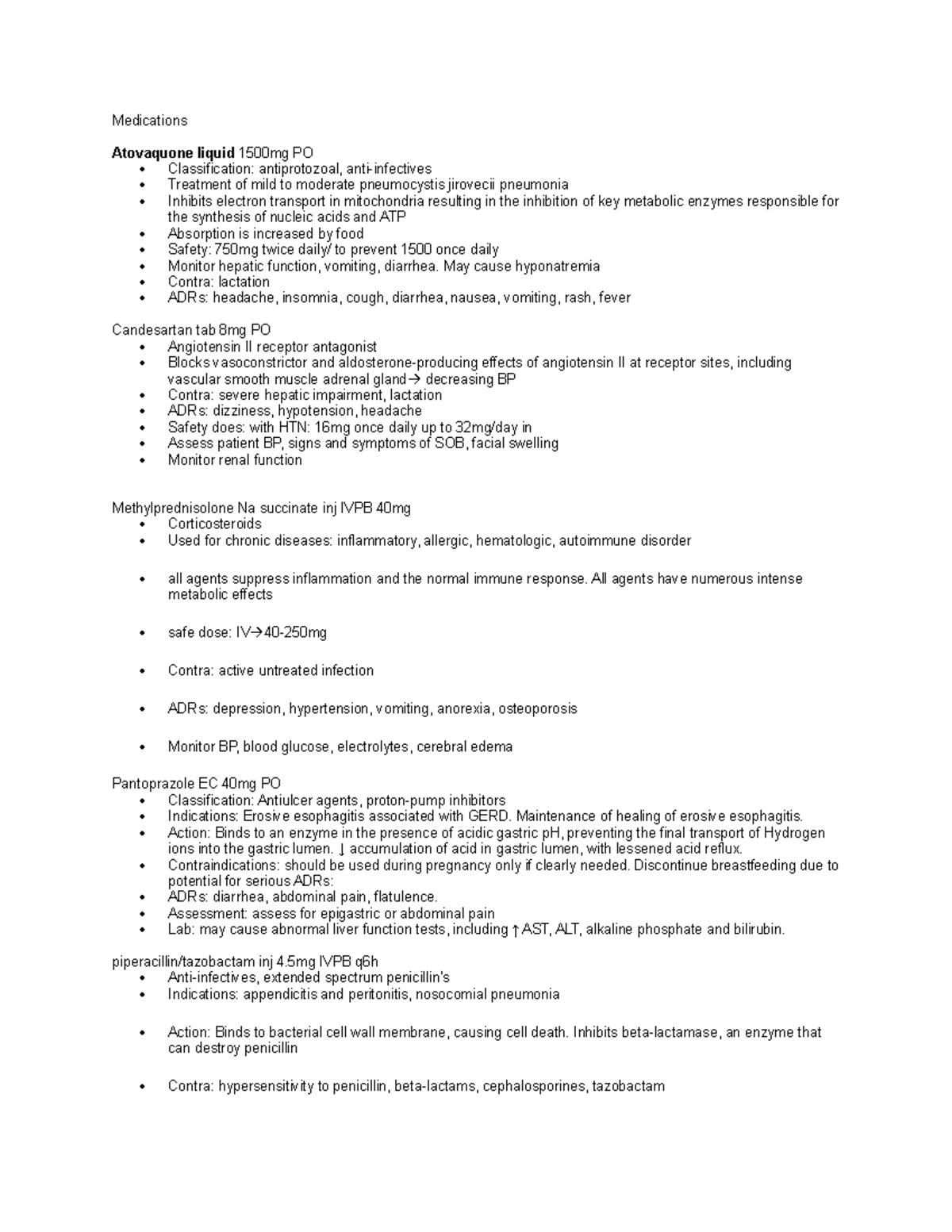 Medication list with description info - Medications Atovaquone liquid ...