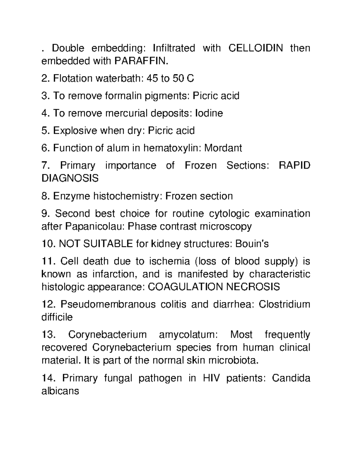 1 - about medtech - . Double embedding: Infiltrated with CELLOIDIN then ...