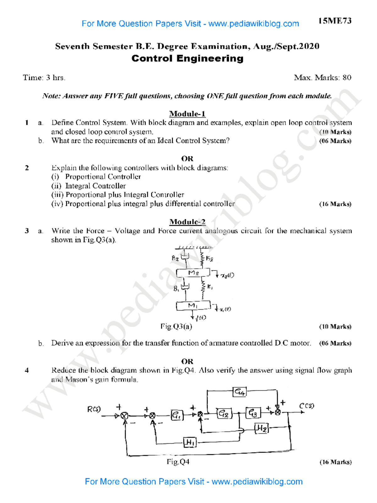 Control Engineering Sep 2020 (2015 Scheme) - Electrical Engineering and ...