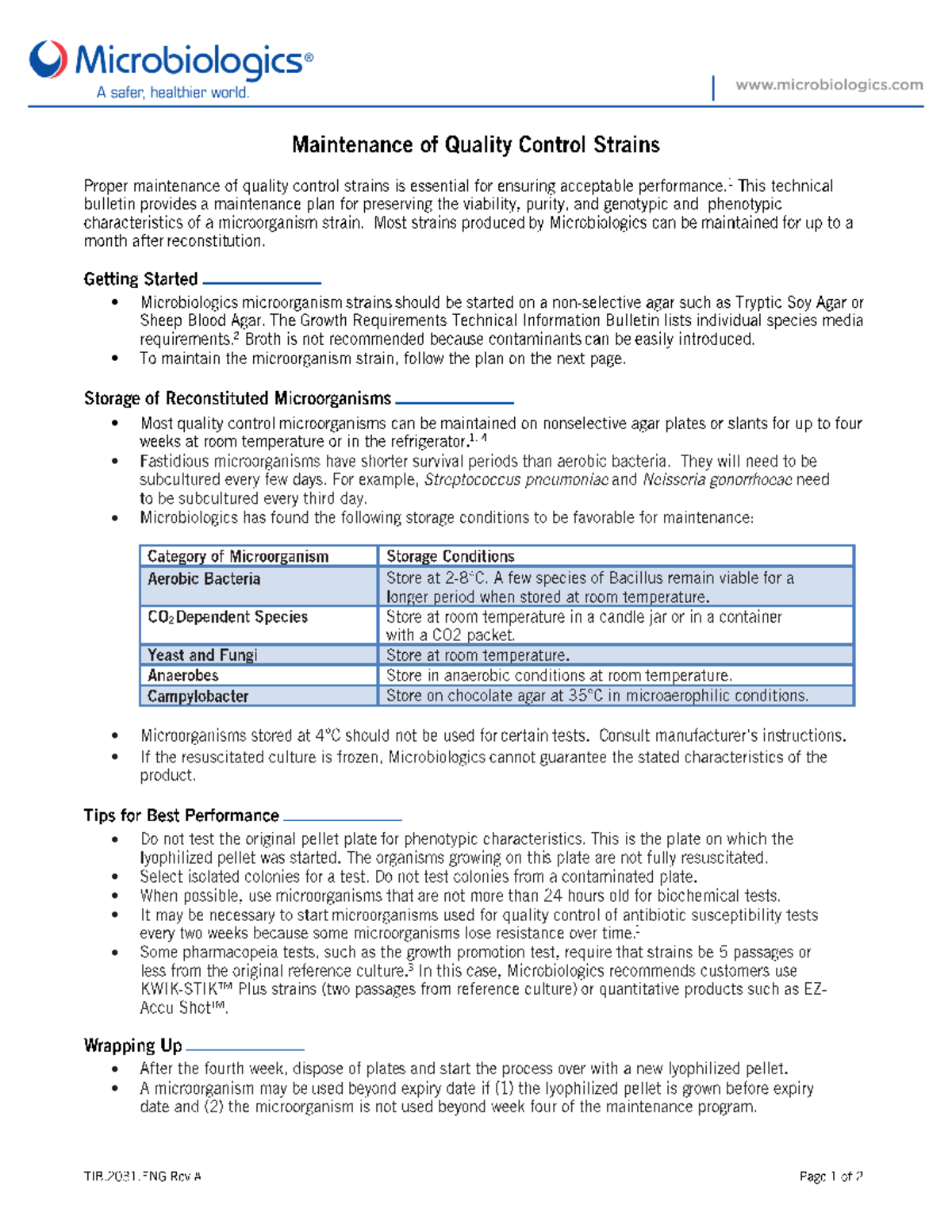 Maintenance of Quality Control Strains - MBBS - - Studocu