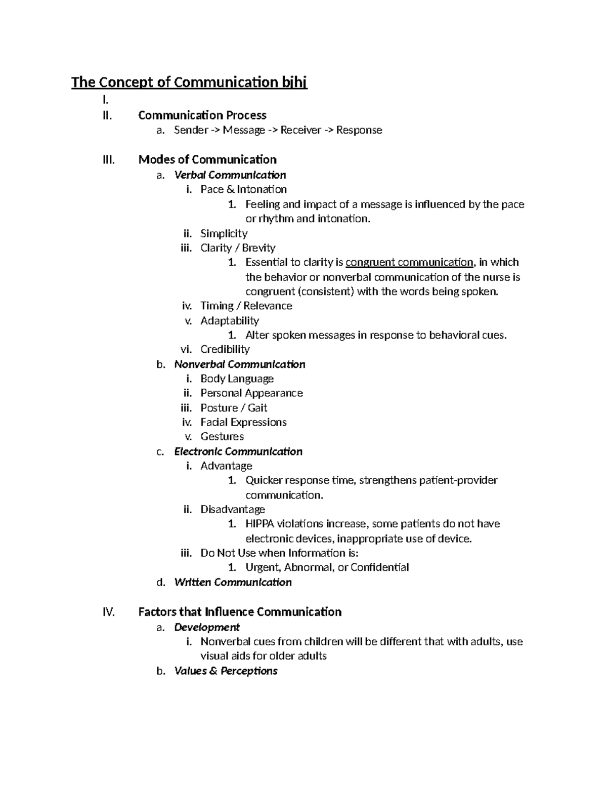 Communication 1.2 Lecture Notes - The Concept of Communication bjhj I ...