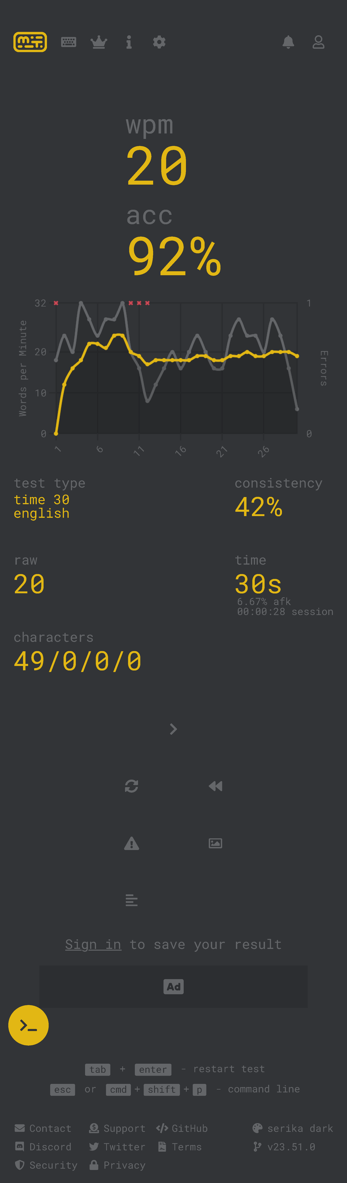 Monkeytype A minimalistic, customizable typing test - wpm acc test type ...