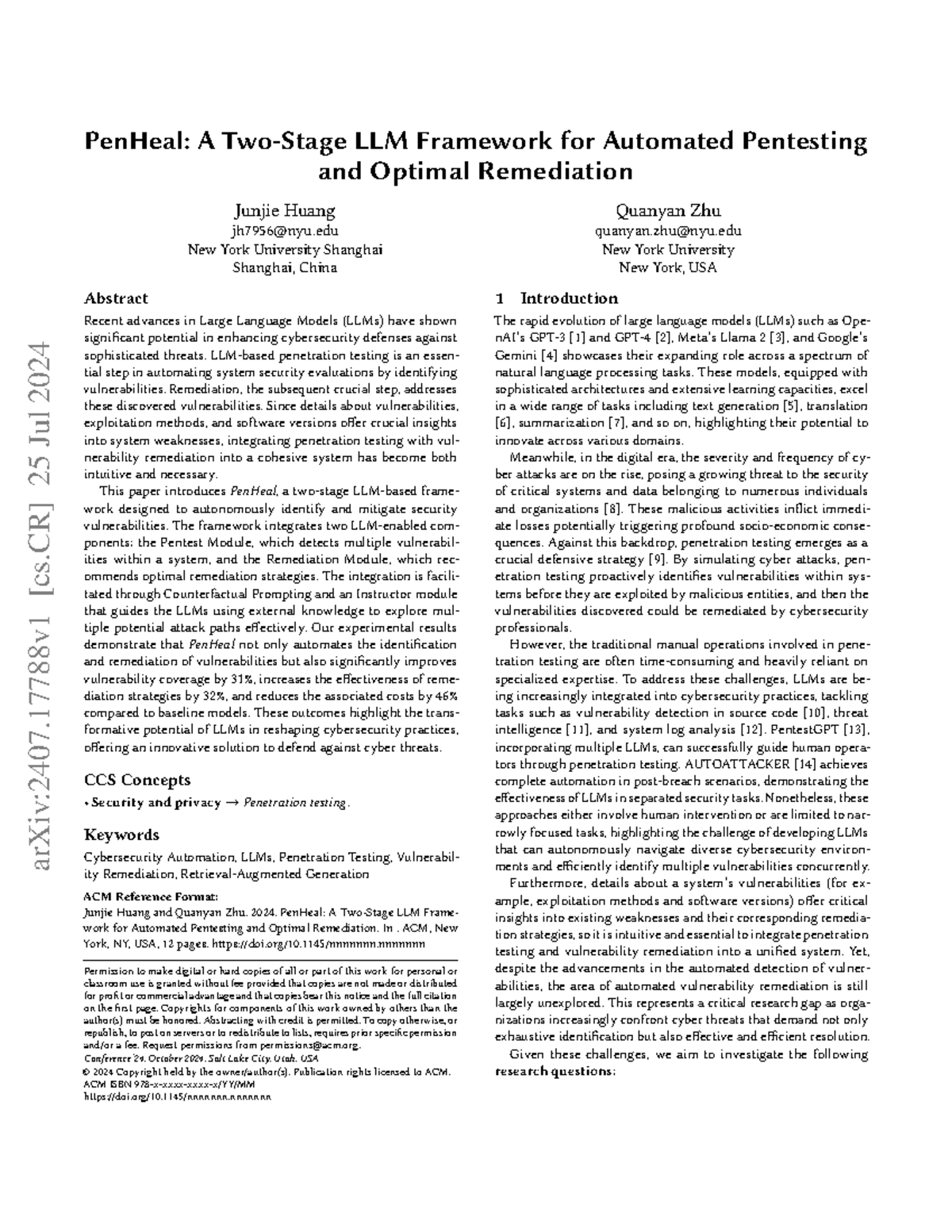 Pen Heal A Two Stage Llm Framework For Automated Pe Penheal A Two Stage Llm Framework For