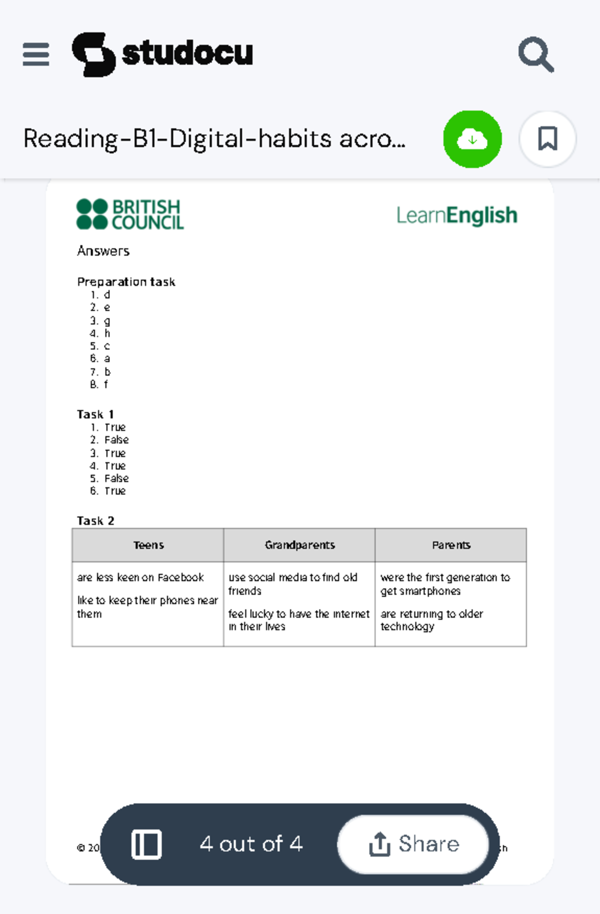 Reading-B1-Digital-habits across generations - basic reading - Studocu ...