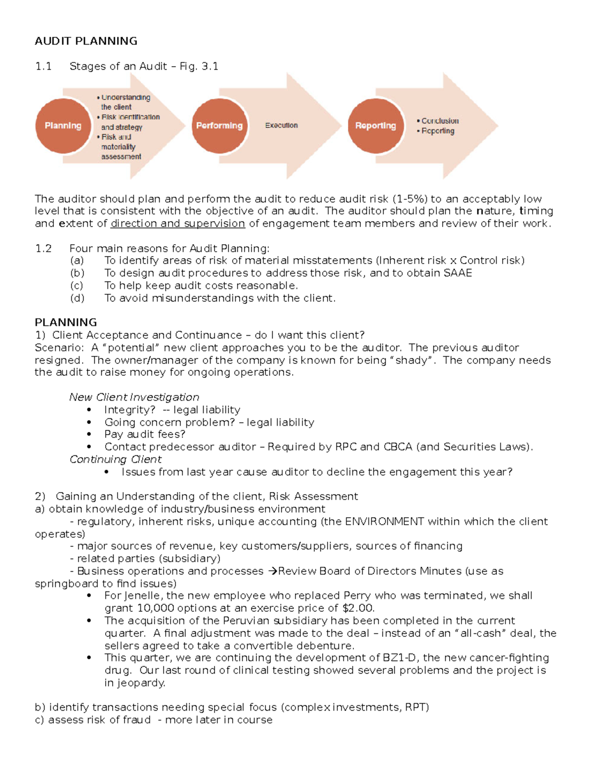 06 Audit Planning - mary chong - AUDIT PLANNING 1 Stages of an Audit ...