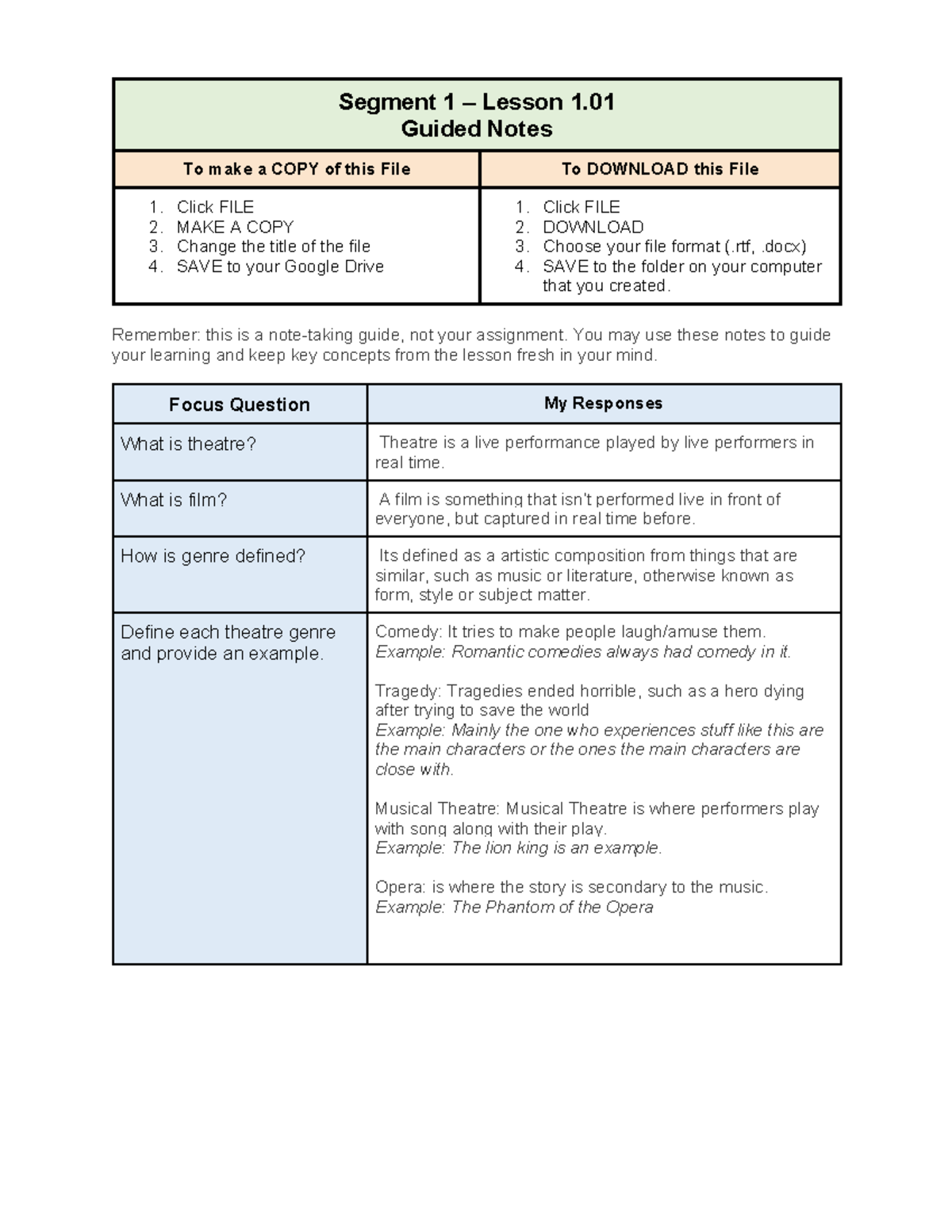 1.01 Guided Notes - I hope this helps. - Segment 1 – Lesson 1. Guided ...