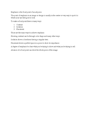 Art notes - The Principles of Design- notes Tuesday, August 23, 2022 4: ...