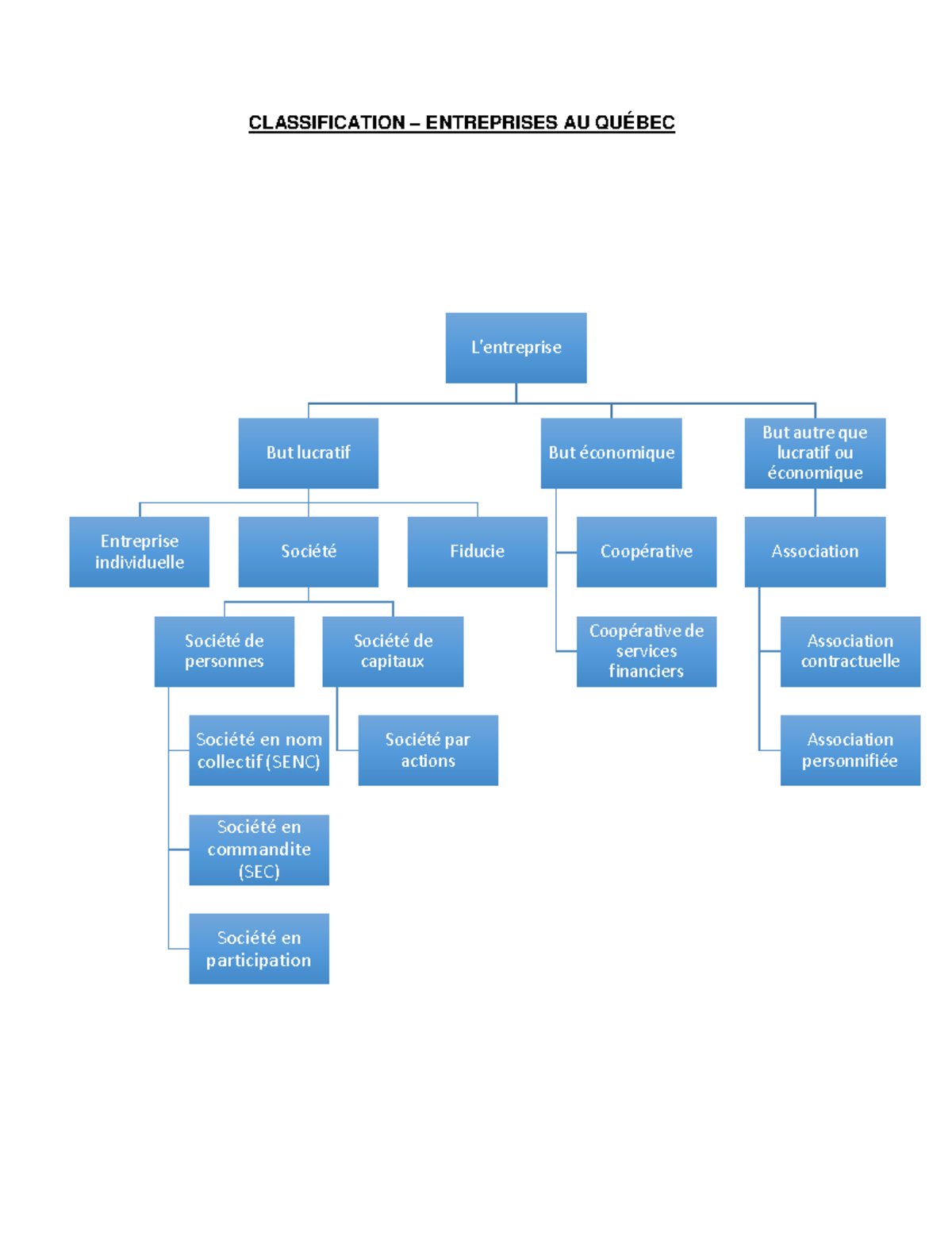 Cours 2 - Classification des entreprises au Québec - CLASSIFICATION ...