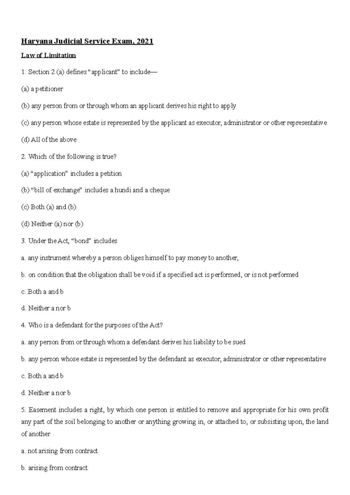 Law Of Limitation 125 Test Series For Judicial Services Aspirants law-of-limitation-125-test-series-for-judicial-services-aspirants
