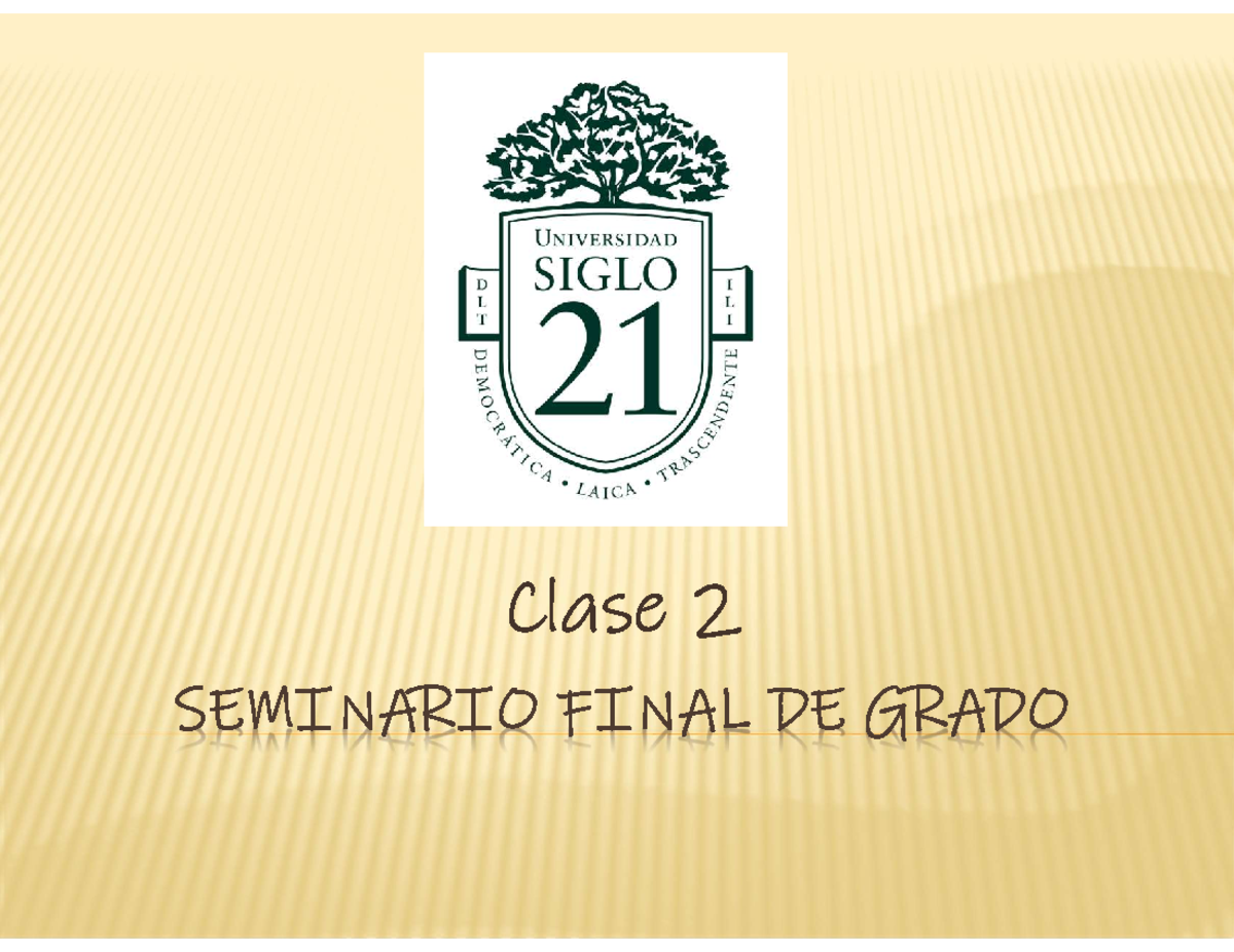 01 Presentación Y Clase 1 Phy Edh Seminario Final De Grado Clase 2