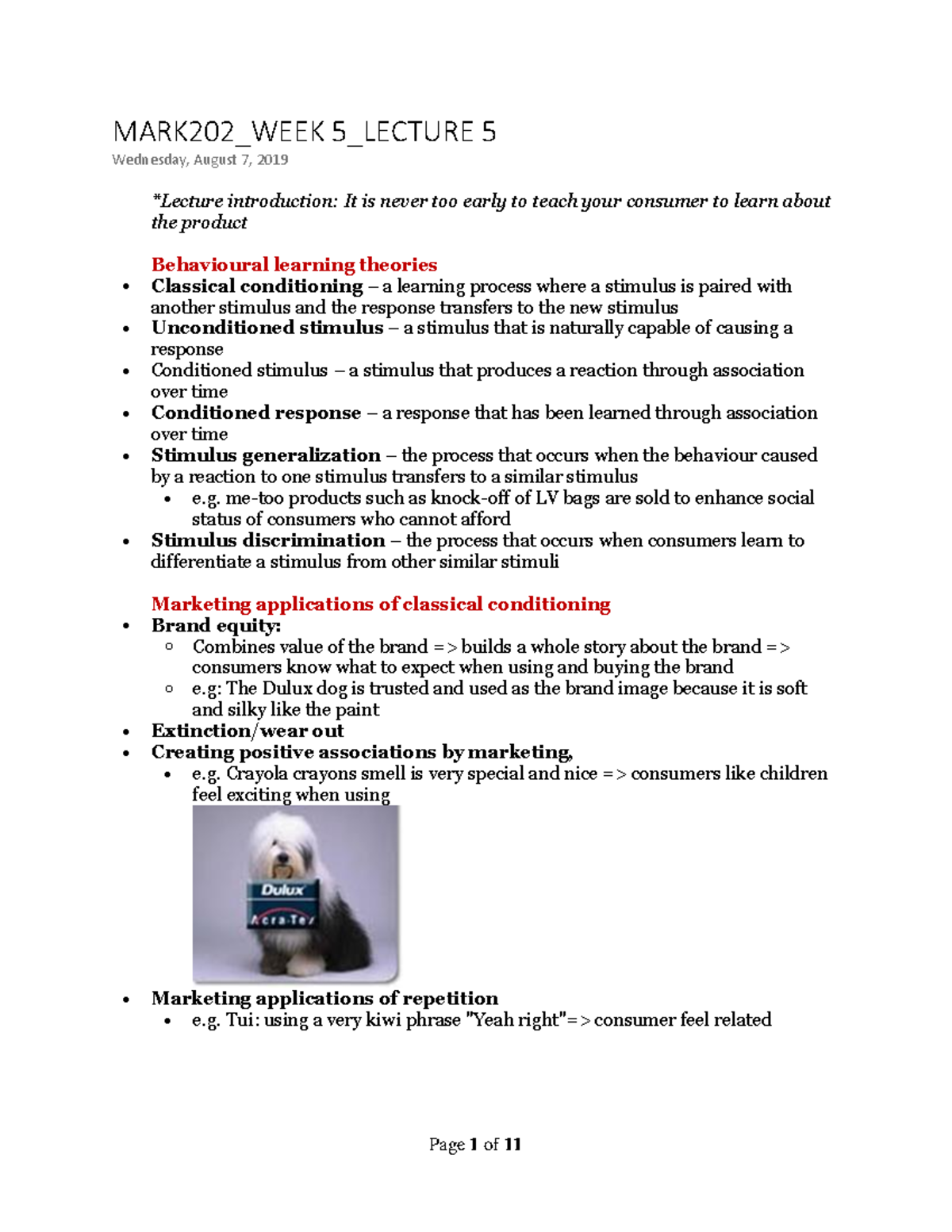 MARK202 WEEK 5 Lecture 5 - Warning: TT: undefined function: 32 MARK202_WEEK 5_LECTURE 5 ...