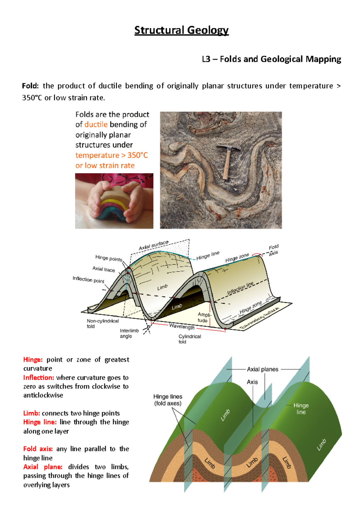 N3 - Folding and Geological Mapping - Structural Geology L3 – Folds and ...