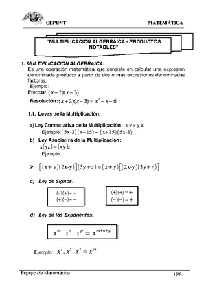 S-08-EXPR Algebraicas - Polinomios - ÁLGEBRA TRUJILLO-PERU INTRODUCCIÓN ...
