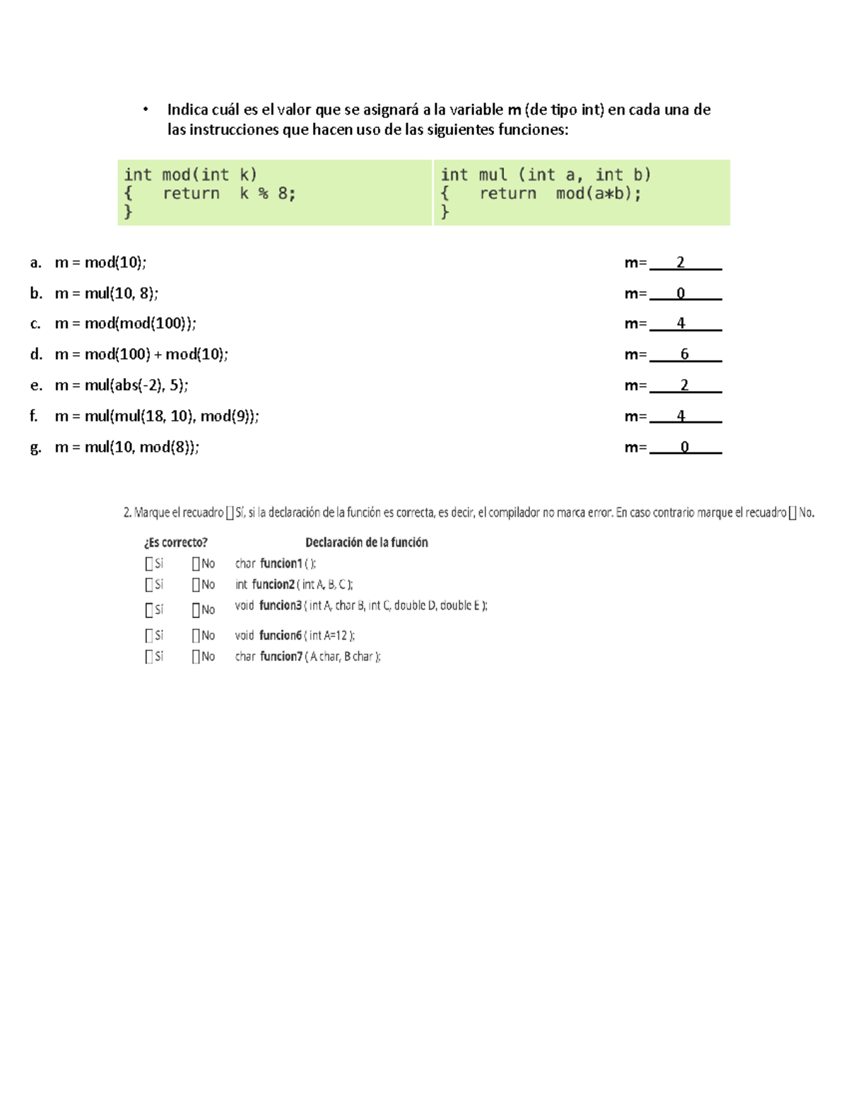 Actividad 12 progra - Indica cuál es el valor que se asignará a la ...