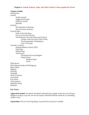 Ch05 Criminal Homicide - Chapter 5 Criminal Homicide Chapter Outline ...