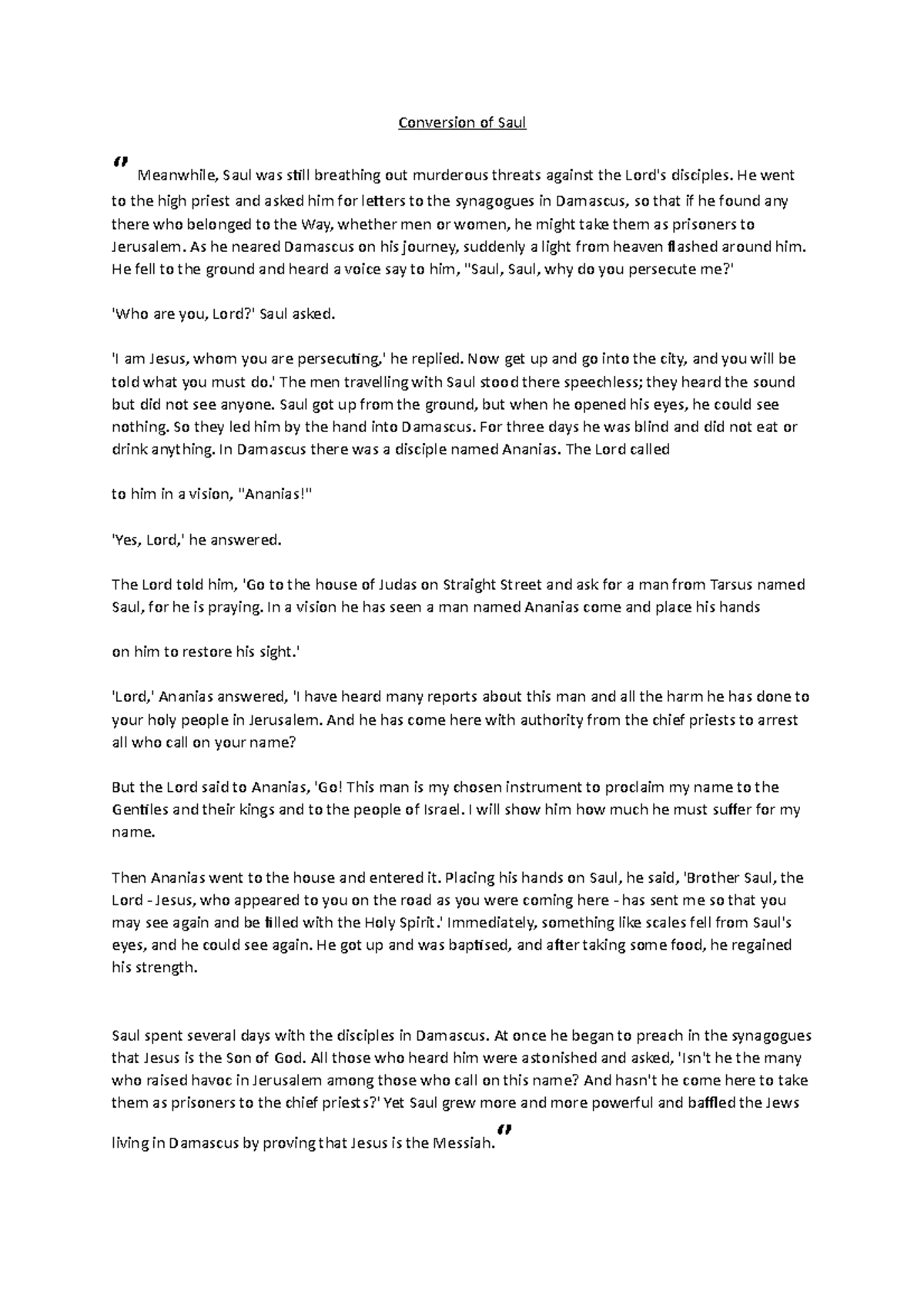 Saul conversion - religious experience - Conversion of Saul ...