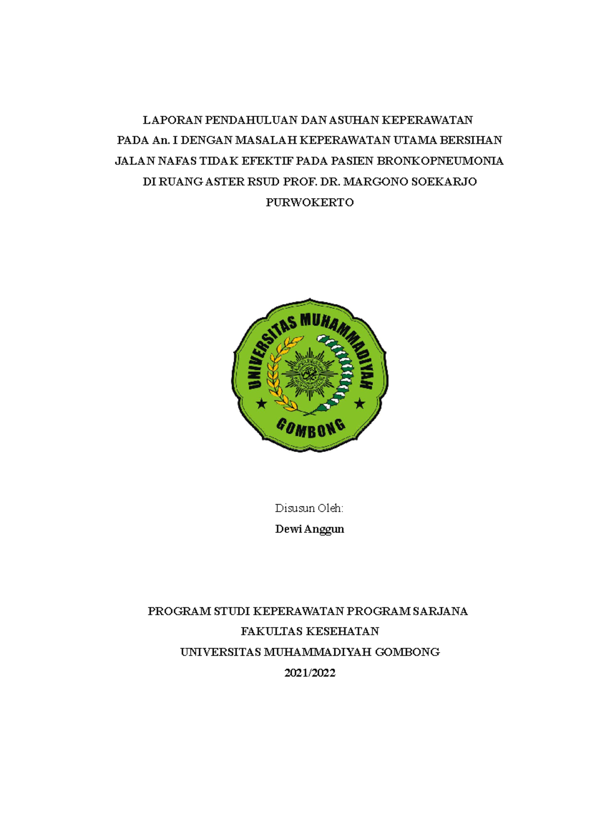Askep Brpn Anggun - Memilih rekomendasi sebanyak mungkin - LAPORAN ...