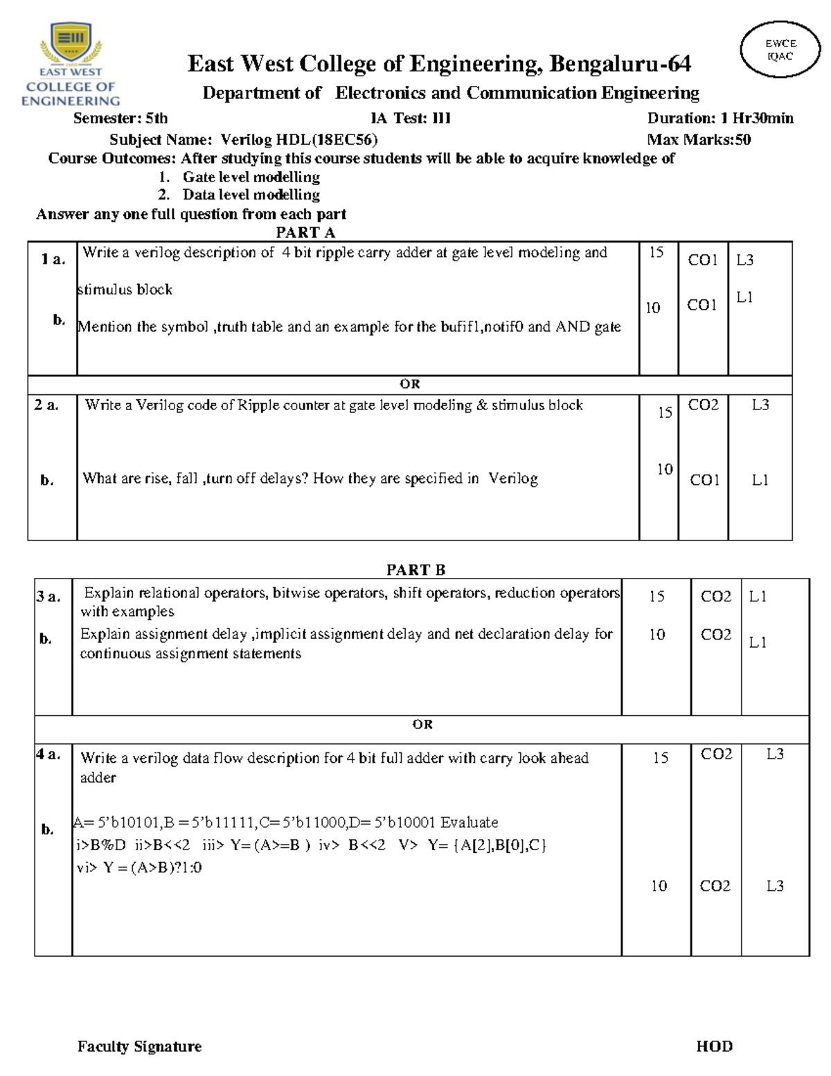 Verilog Hdl Question Paper Internal 3 Converted Converted Pages Deleted