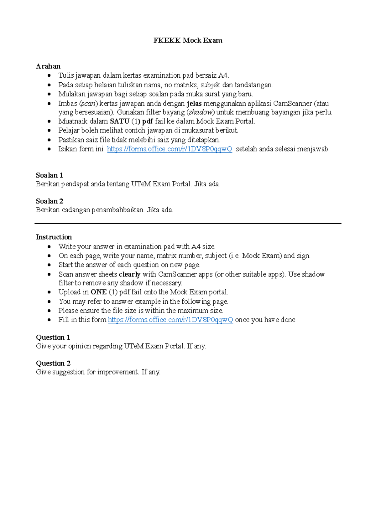 Question - Mock Exam 2021 - Merged - FKEKK Mock Exam Arahan Tulis ...