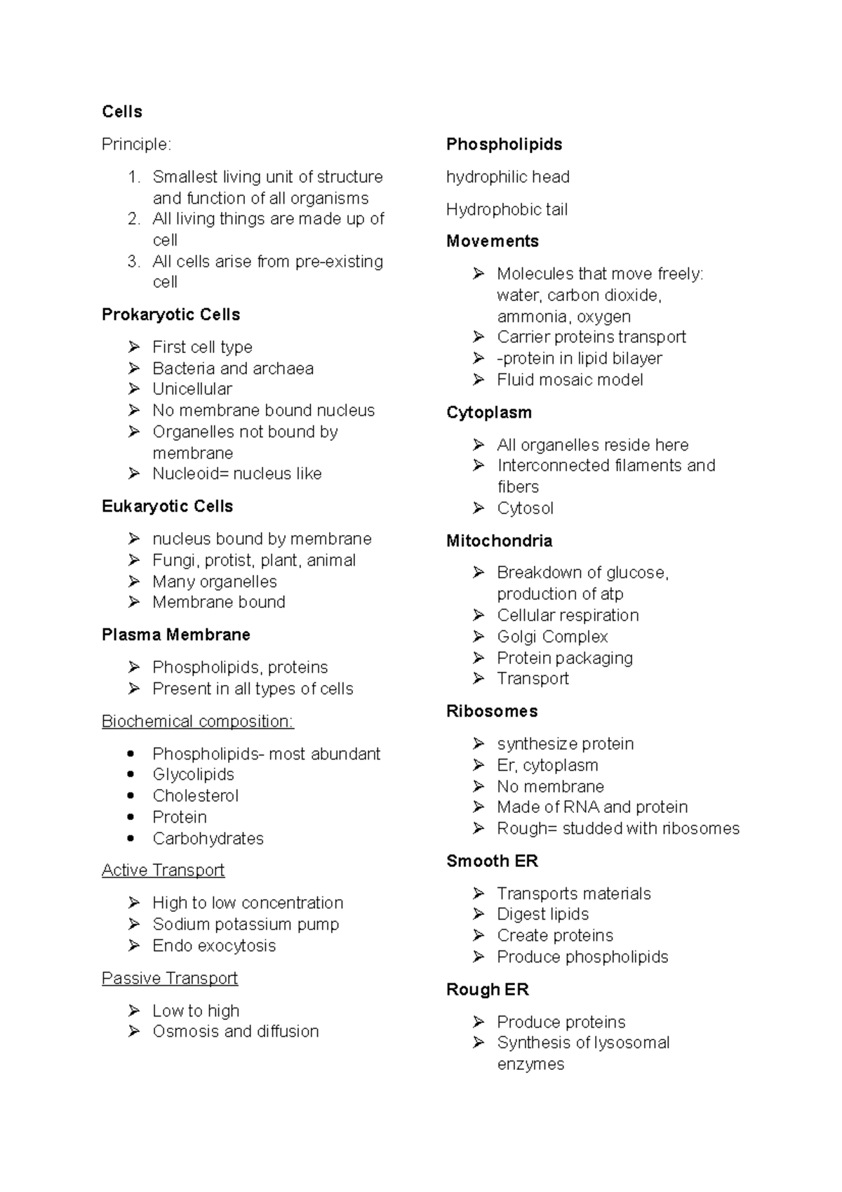 Cells - Cells Principle: Smallest living unit of structure and function ...