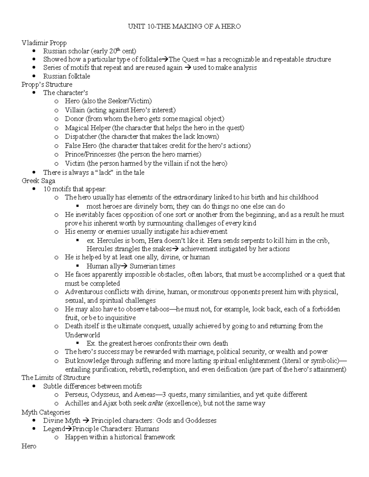 Unit 10 - Making of a Hero - UNIT 10-THE MAKING OF A HERO Vladimir ...