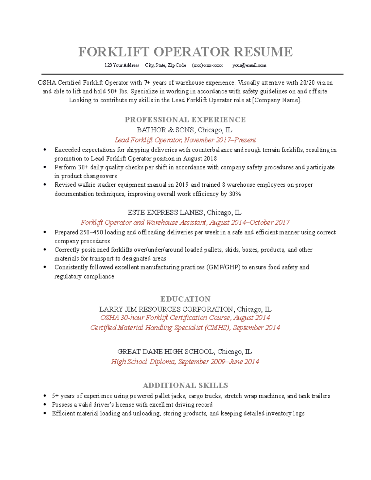 Forklift-Operator-Resume-Sample- Manhattan-Gray - FORKLIFT OPERATOR ...