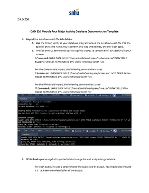 DAD 220 Module Two Activity Templatefin - DAD 220 Module Two Activity Template DAD- 2-3 Activity ...