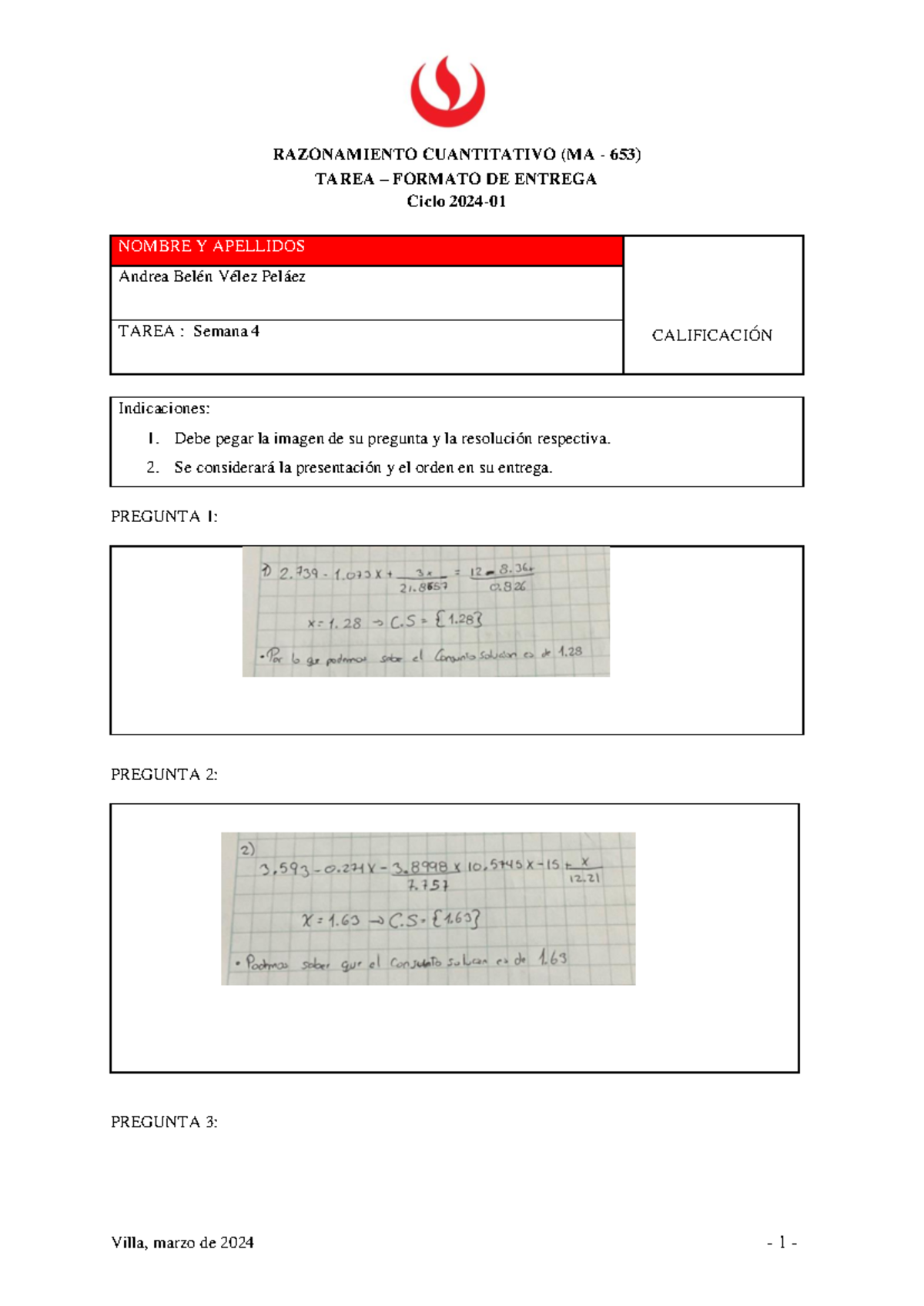 Tarea de la semana 4 - Razonamiento Cuantitativo - RAZONAMIENTO ...