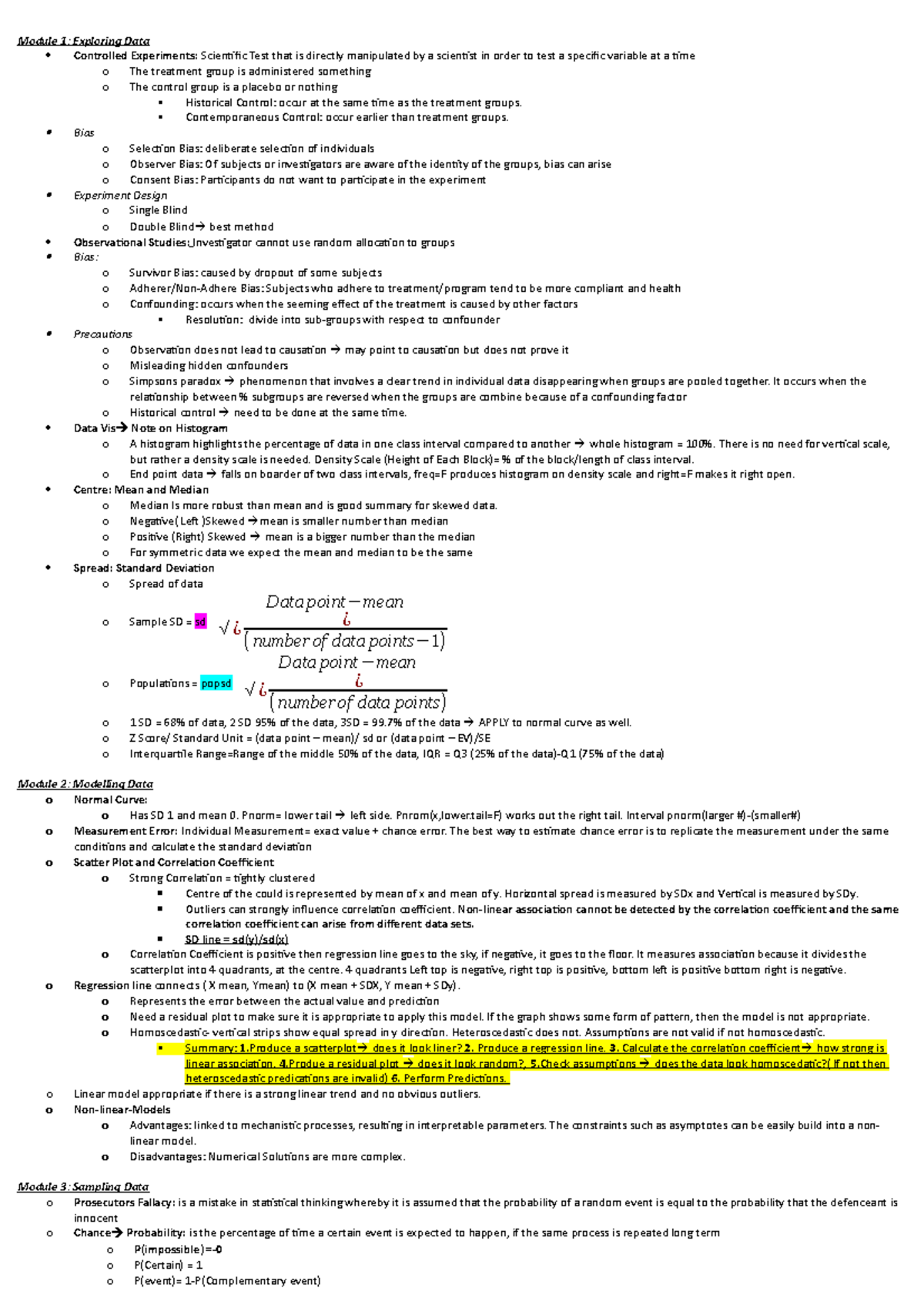 DATA Cheat Sheet - dat - Module 1: Exploring Data Controlled ...