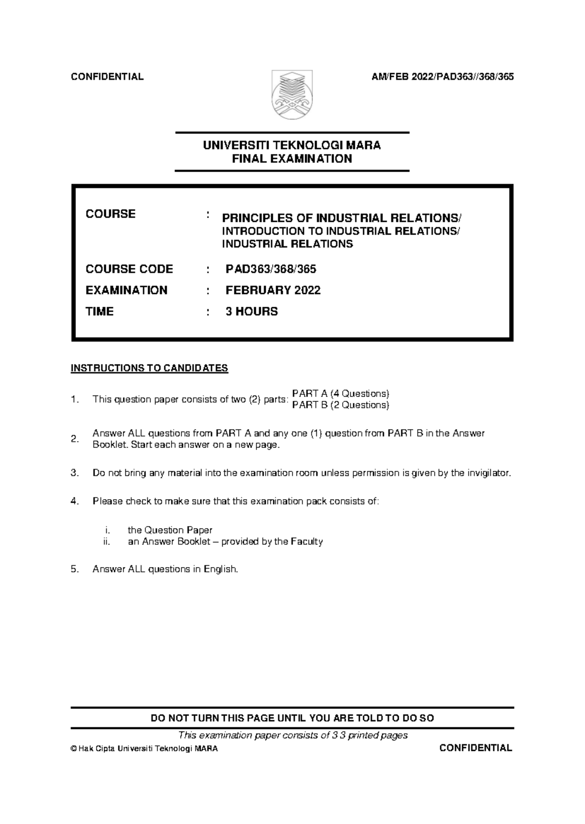 Faculty Administrative Science AND Policy Studies 2022 Session 1 ...