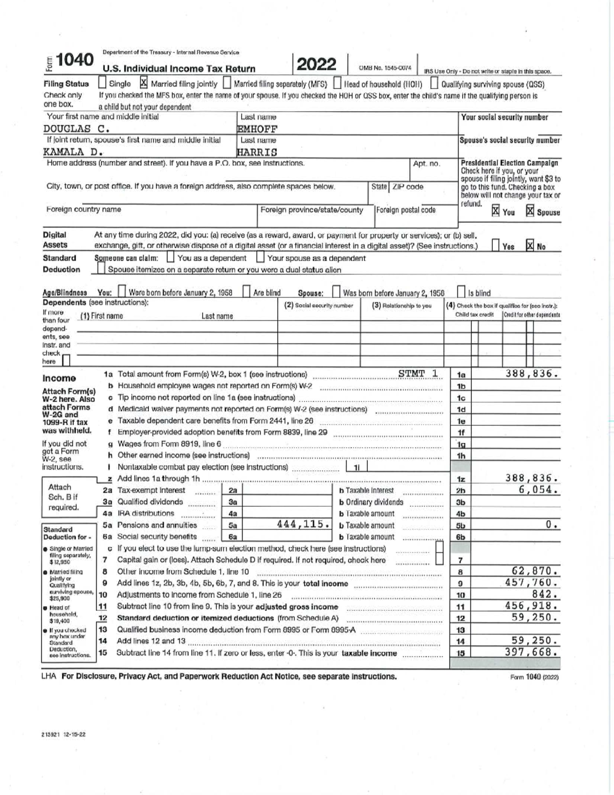 Vpotus 2022 Tax Returns Final Signed Redacted - Electronica Digital ...