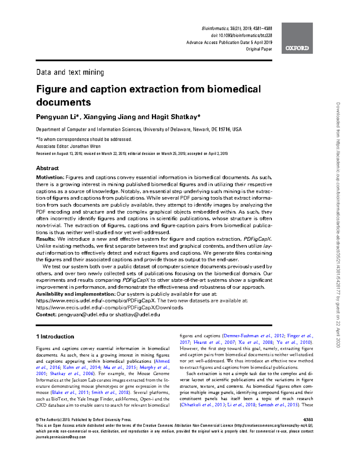 Bioinformatics 2019 - Biomedical notes - Data and text mining Figure ...
