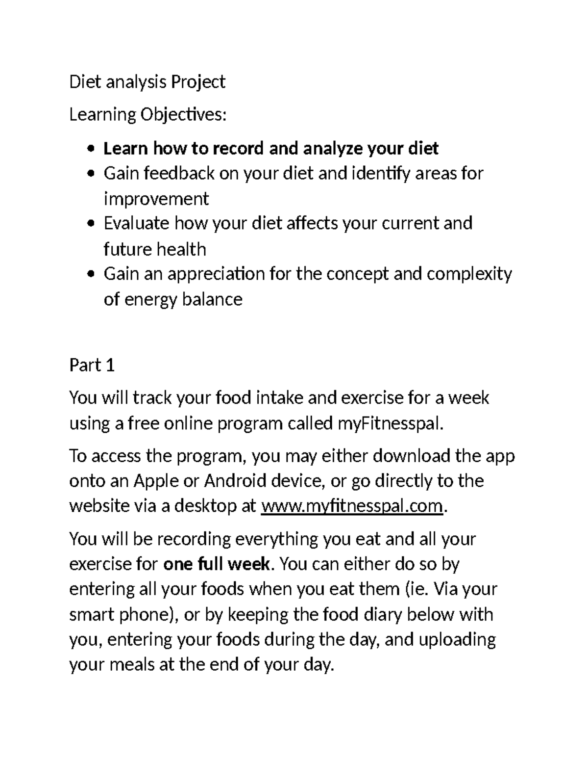 Dac7fe818d07b0e792ff2df07c76ad10a5f68aea - Diet analysis Project ...