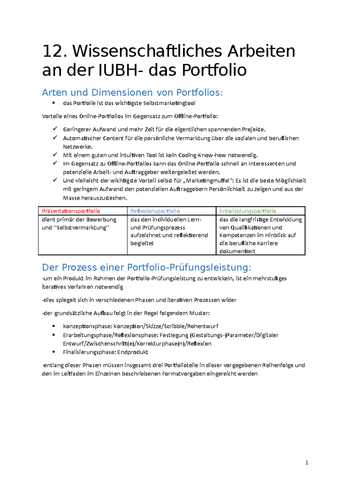 12 Portfolio - Inhalt Skipt - 12. Wissenschaftliches Arbeiten an der ...