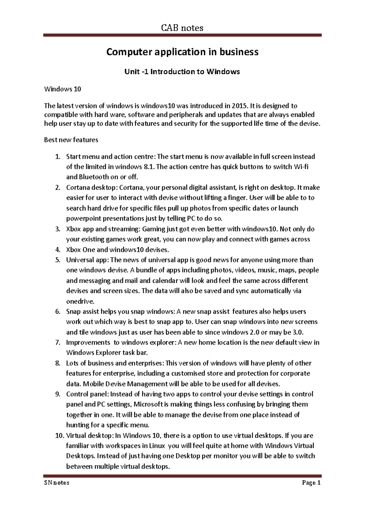 Computer Applications in Business - Computer application in business ...