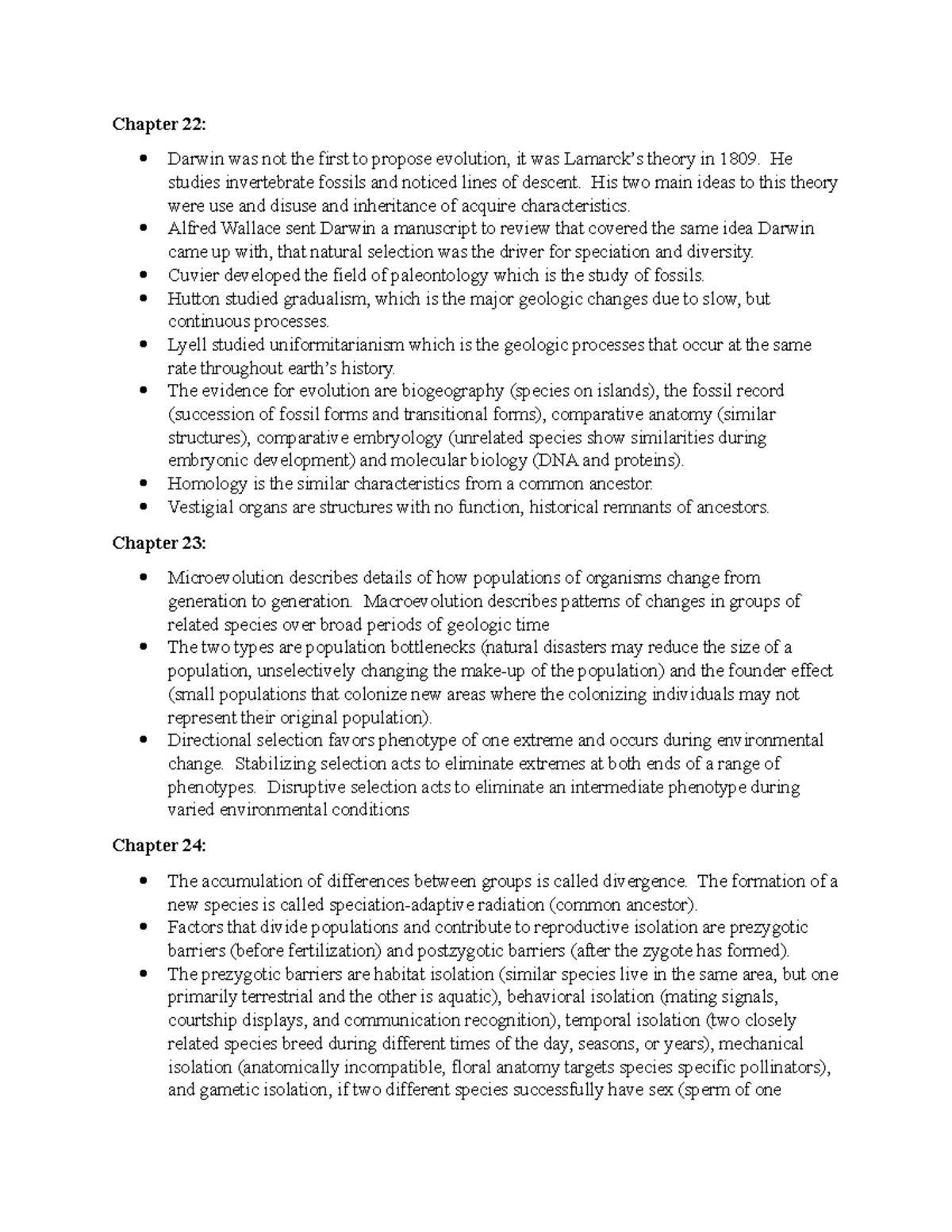 Final Exam Guide - Chapter 22: Darwin was not the first to propose ...