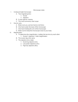 The cell and cell division notes - The cell and cell division I. Cell ...